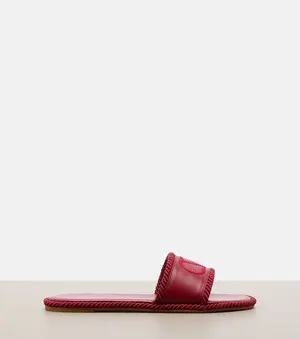 Valentino Garavani Vlogo Leather Espadrille Sandals