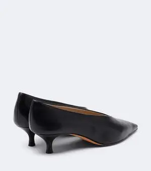 Le Monde Beryl Babouche Leather Pumps - Black