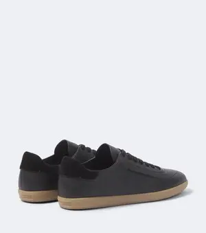 Zegna 232 Leather Lace-up Sneakers - Black