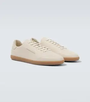 Zegna Zegna 232 Leather Lace-Up Sneakers White