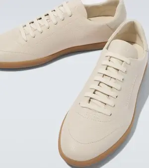 Zegna 232 Leather Lace-up Sneakers - White
