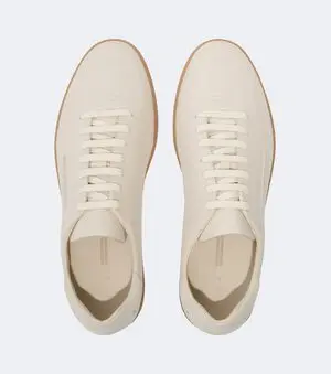 Zegna 232 Leather Lace-up Sneakers - White