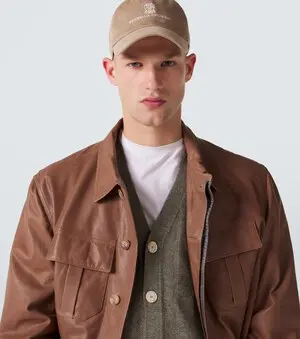 Brunello Cucinelli Suede Baseball Cap - Beige