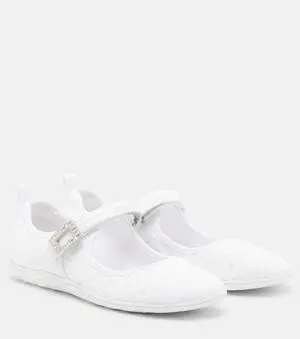 ROGER VIVIER Viv Low Mary Jane Flats - White