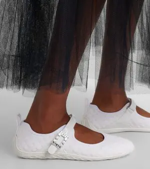 ROGER VIVIER Viv Low Mary Jane Flats - White