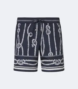 Dolce & Gabbana Printed Swim Trunks - Blue