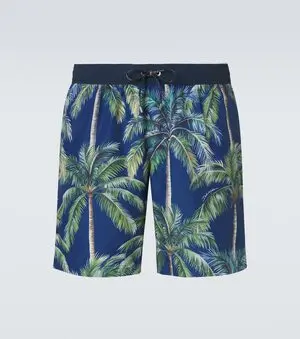 Dolce & Gabbana Printed Swim Trunks - Blue