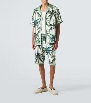 Dolce & Gabbana Printed Silk Twill Shorts - White