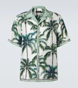 Dolce & Gabbana Printed Silk Twill Shirt - White