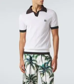 Dolce & Gabbana Dg Wool And Silk Polo Shirt