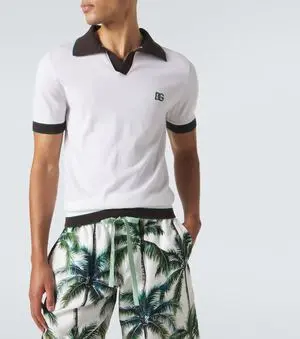 Dolce & Gabbana Dg Wool And Silk Polo Shirt