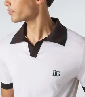 Dolce & Gabbana Dg Wool And Silk Polo Shirt