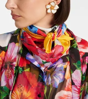 Dolce & Gabbana Floral Silk Twill Scarf - Multicoloured