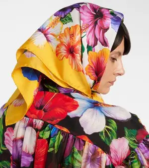 Dolce & Gabbana Floral Silk Twill Scarf - Multicoloured