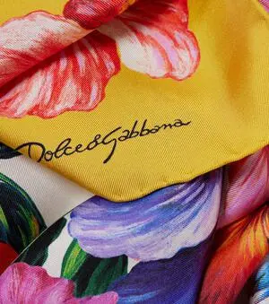 Dolce & Gabbana Floral Silk Twill Scarf - Multicoloured