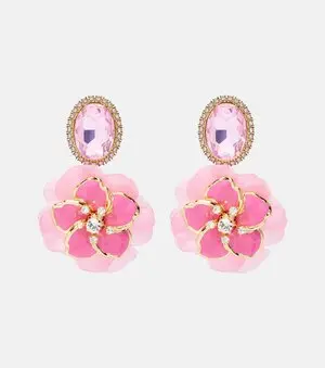 Dolce & Gabbana Embellished Clip-on Earrings - Pink