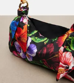 Dolce & Gabbana Small Floral Satin Shoulder Bag