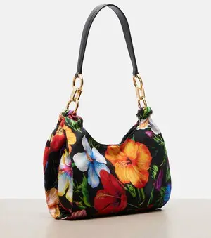 Dolce & Gabbana Small Floral Satin Shoulder Bag