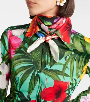 Dolce & Gabbana Floral Silk Twill Scarf - Multicoloured