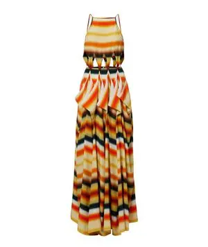 Loewe Paula's Ibiza Striped Silk Maxi Dress - Multicoloured