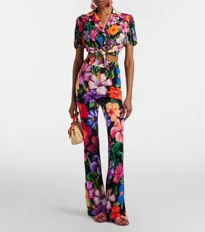 Dolce & Gabbana Floral Print Flare Pants