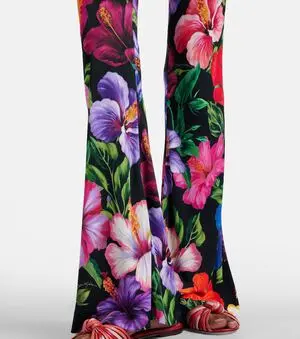 Dolce & Gabbana Floral Print Flare Pants