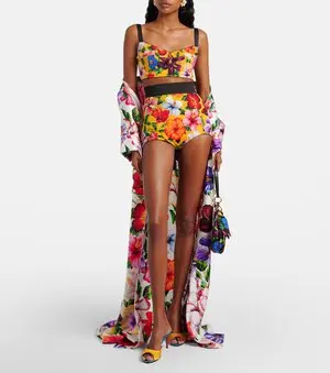 Dolce & Gabbana Floral Silk-blend Shorts