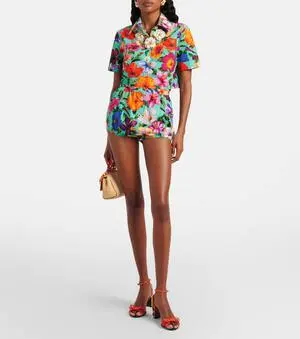 Dolce & Gabbana Floral Cotton Crop Top