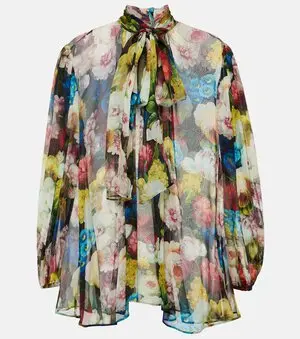 Dolce & Gabbana Floral Silk Chiffon Blouse - Multicoloured