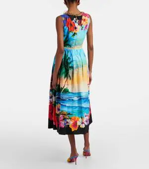 Dolce & Gabbana Printed Cotton Midi Dress