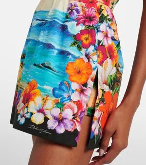 Dolce & Gabbana Printed Cotton Minidress