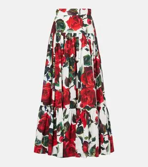 Dolce & Gabbana Floral Tiered Maxi Skirt - Multicoloured