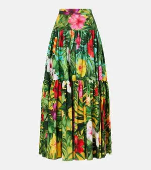Dolce & Gabbana Floral Tiered Maxi Skirt - Multicoloured