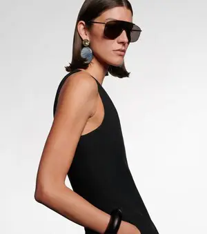 Alaïa Aviator Sunglasses - Black