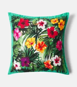 Dolce & Gabbana Floral Cotton Canvas Cushion
