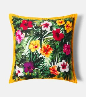Dolce & Gabbana Floral Cotton Canvas Cushion