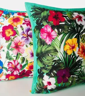 Dolce & Gabbana Floral Cotton Canvas Cushion