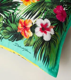 Dolce & Gabbana Floral Cotton Canvas Cushion