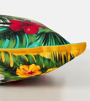 Dolce & Gabbana Floral Cotton Canvas Cushion