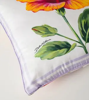 Dolce & Gabbana Floral Cotton Canvas Cushion - Multicoloured