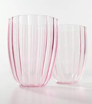 Dolce & Gabbana Set Of 2 Glass Tumblers - Purple