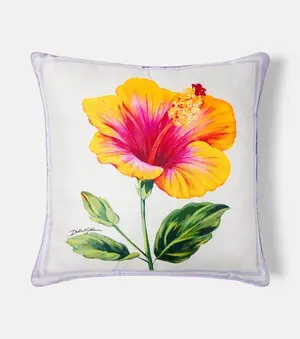 Dolce & Gabbana Floral Cotton Canvas Cushion - Multicoloured