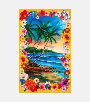 Dolce & Gabbana Printed Cotton Terry Beach Towel - Multicoloured