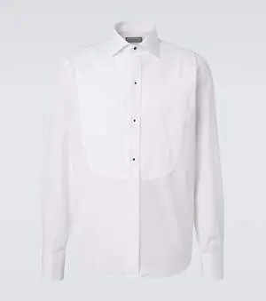 Canali Cotton Tuxedo Shirt - White