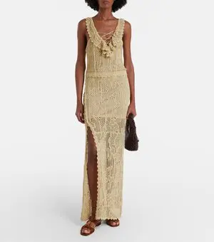 JIMMY CHOO Lova Beaded Suede Sandals - Brown