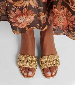 JIMMY CHOO Chara Woven Slides