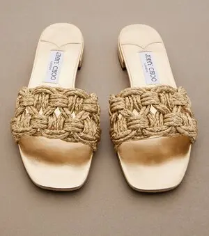 JIMMY CHOO Chara Woven Slides
