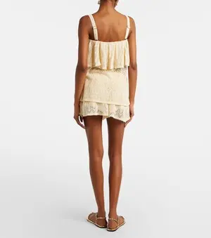 Zimmermann Mahon Crochet Lace Shorts - Beige