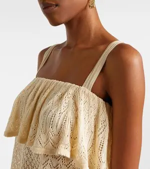 Zimmermann Mahon Knitted Lace Top