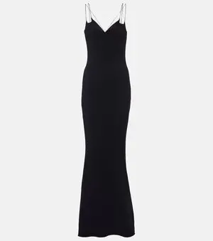 TOM FORD Satin V-neck Slip Dress - Black